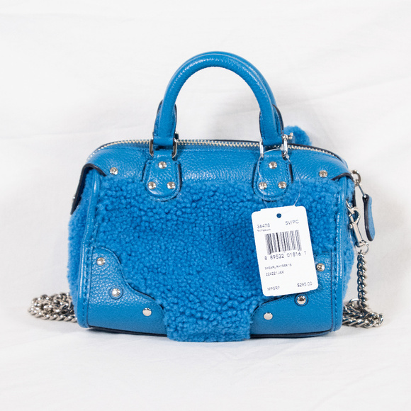 Coach | Bags | New Teal Blue Fluffy Coach Rhyder 8 Satchel | Poshmark